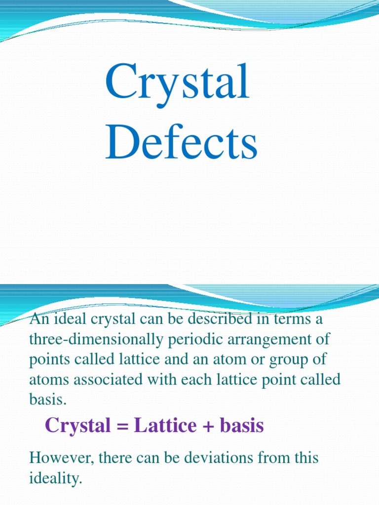 Crystal Imperfections | Crystallographic Defect | Dislocation