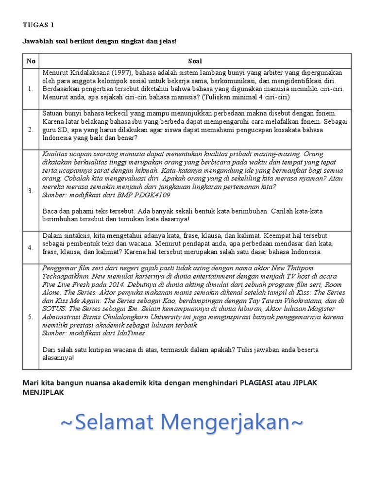 TT1 BI Sastra Indonesia | PDF | Karier & Perkembangan | Kajian Bahasa Asing