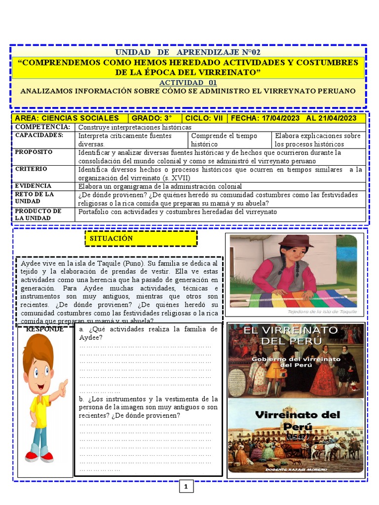 CCSS 3° - Actividad Del Alumno 01 | PDF | Nueva españa | Imperio español