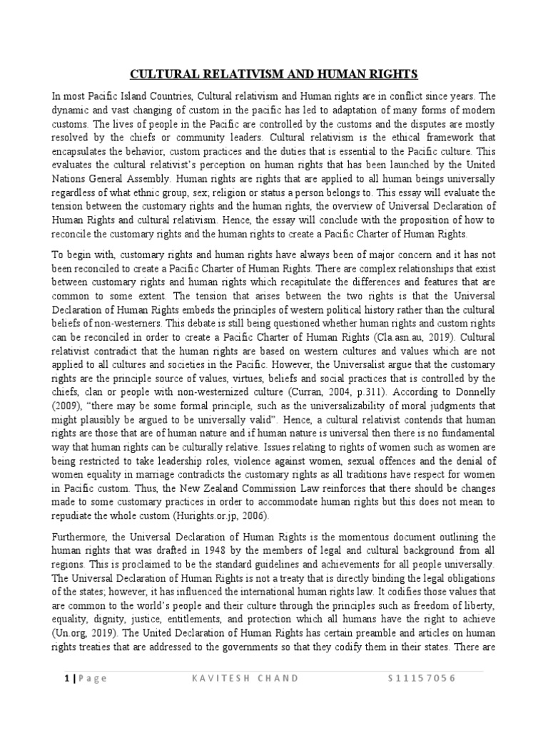 Cultural Relativism and Human Rights | PDF
