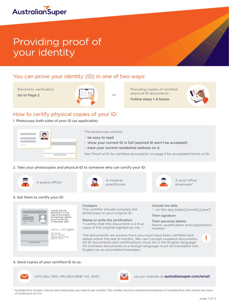 A Guide To Providing Proof of Your Identity | PDF
