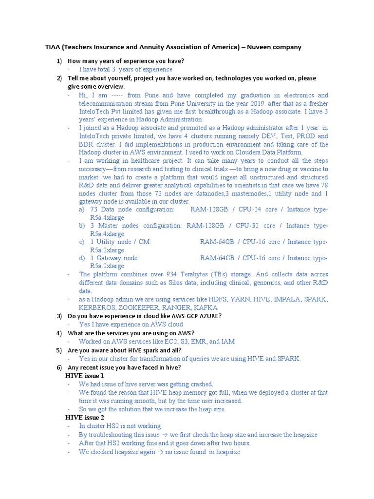 Aksha Interview Questions | PDF | Apache Hadoop | Apache Spark