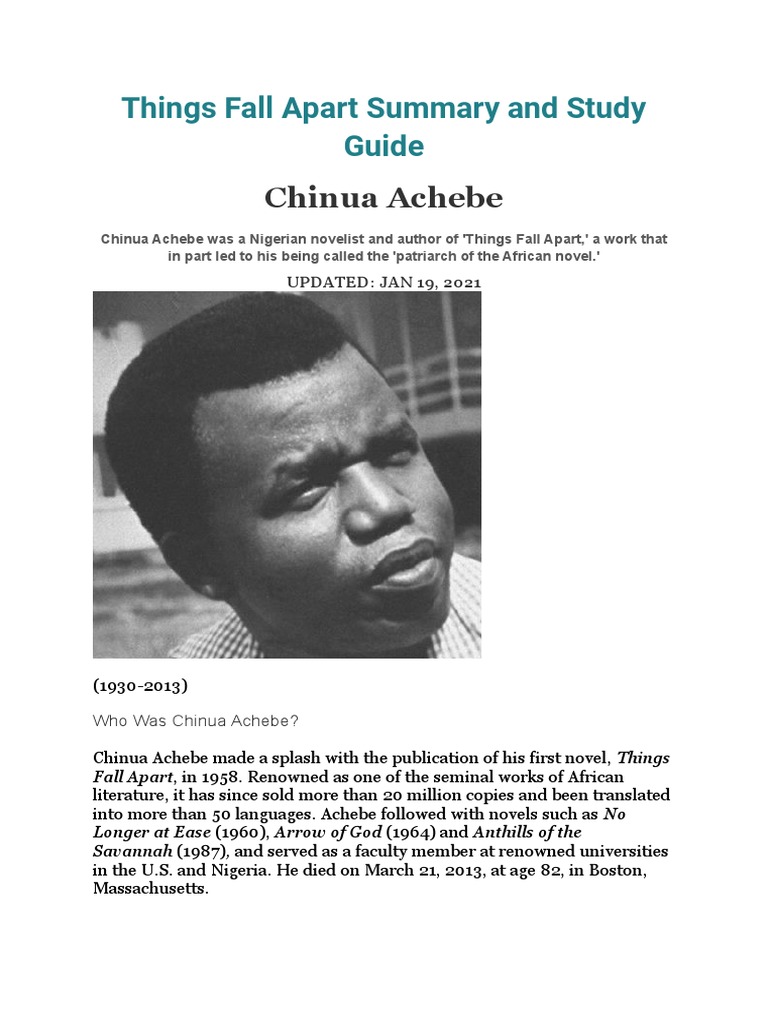 Things Fall Apart Summary and Study Guide | PDF