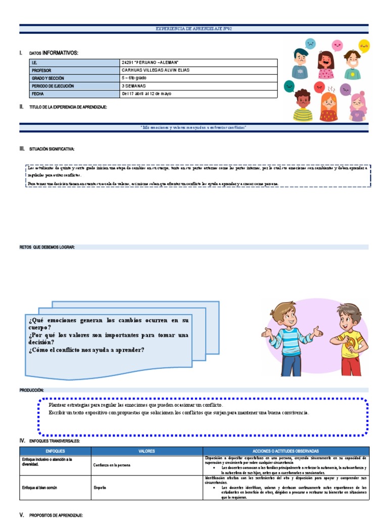 5° - 6° - Grado - Experiencia - de - Aprendizaje - N°02 - Educacion Fisica | PDF | Ciencia y ...