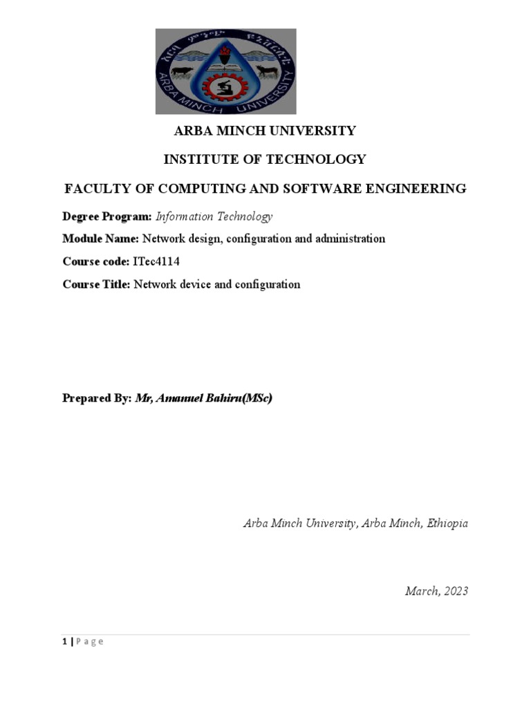 Network Device And Configuration Manual Pdf