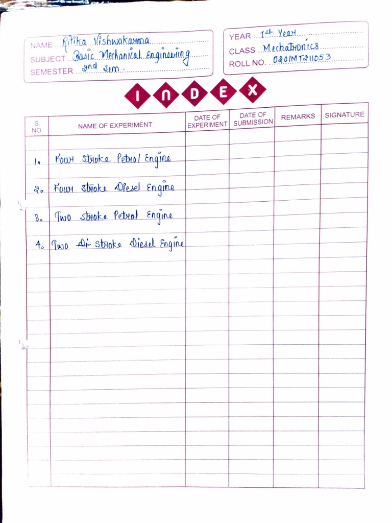 Mechanical Practical File | PDF