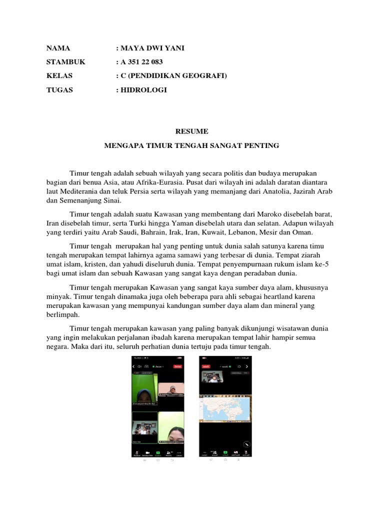 Tugas Hidrologi Maya Dwi Yani Kelas C | PDF | Ilmu Sosial | Agama ...