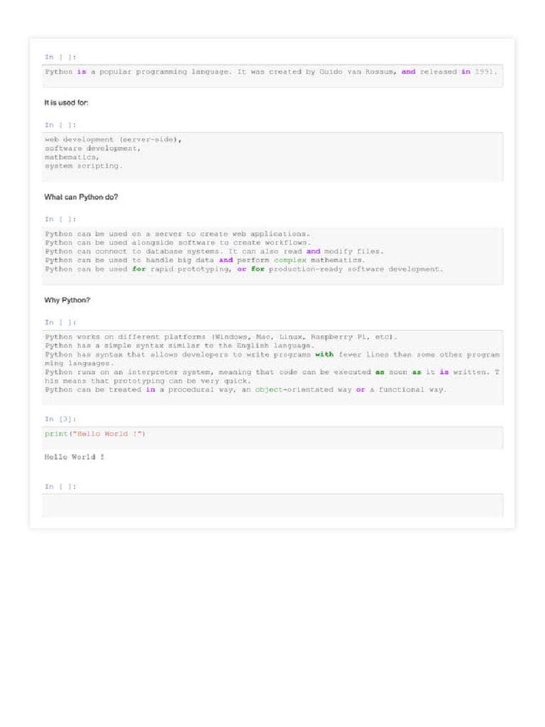 Python for Data Science (slideshare) | PDF