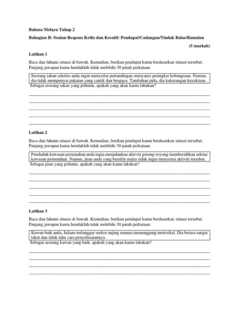 UASA Bahagian B, C dan D | PDF