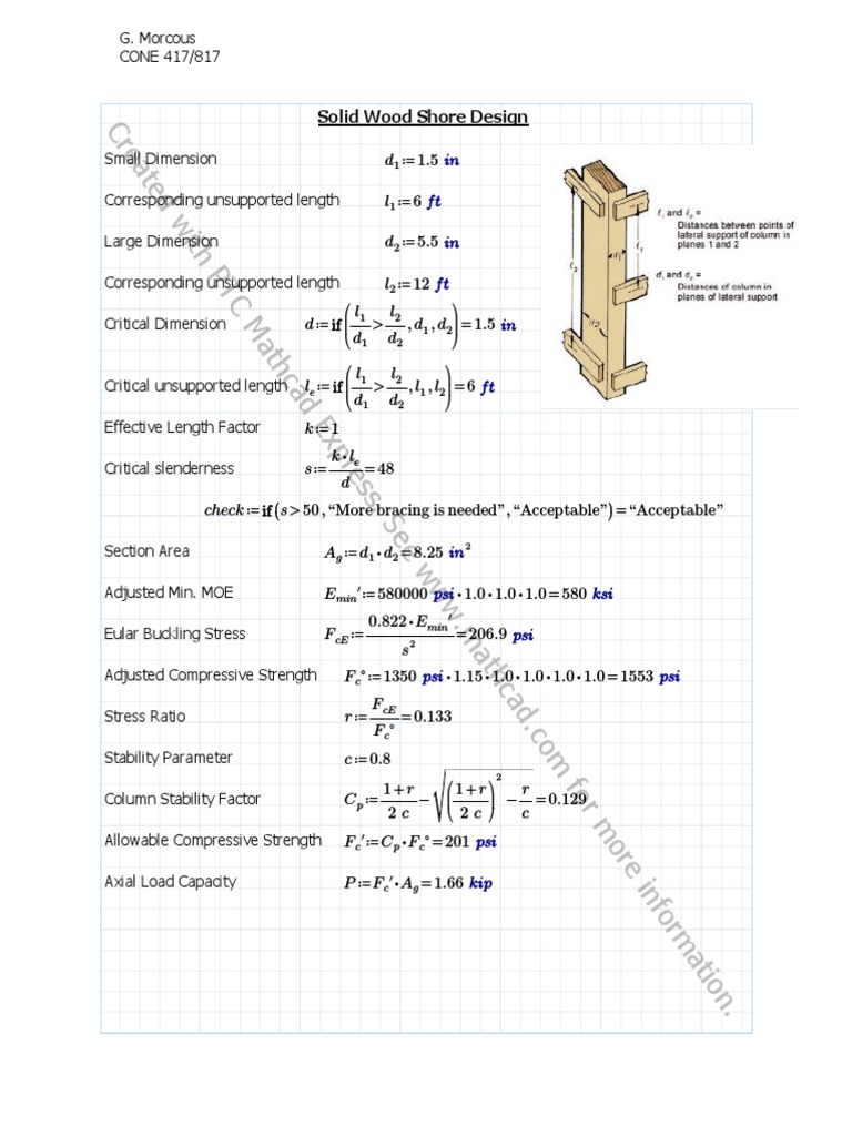 Wood Shore Design | PDF | Physical Sciences | Mechanics