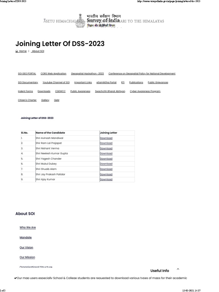 Joining Letter of DSS-2023 | PDF | Software Engineering | Internet