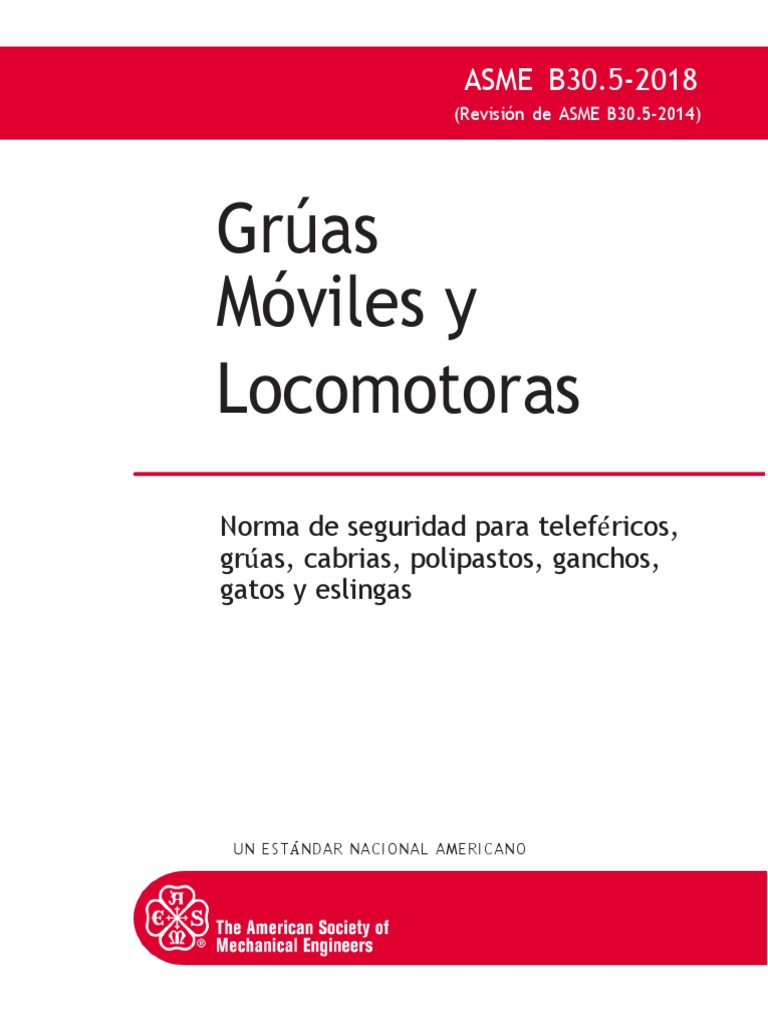 Norma ASME B30.5 2018 en Español | PDF | Grúa (máquina) | Patentar