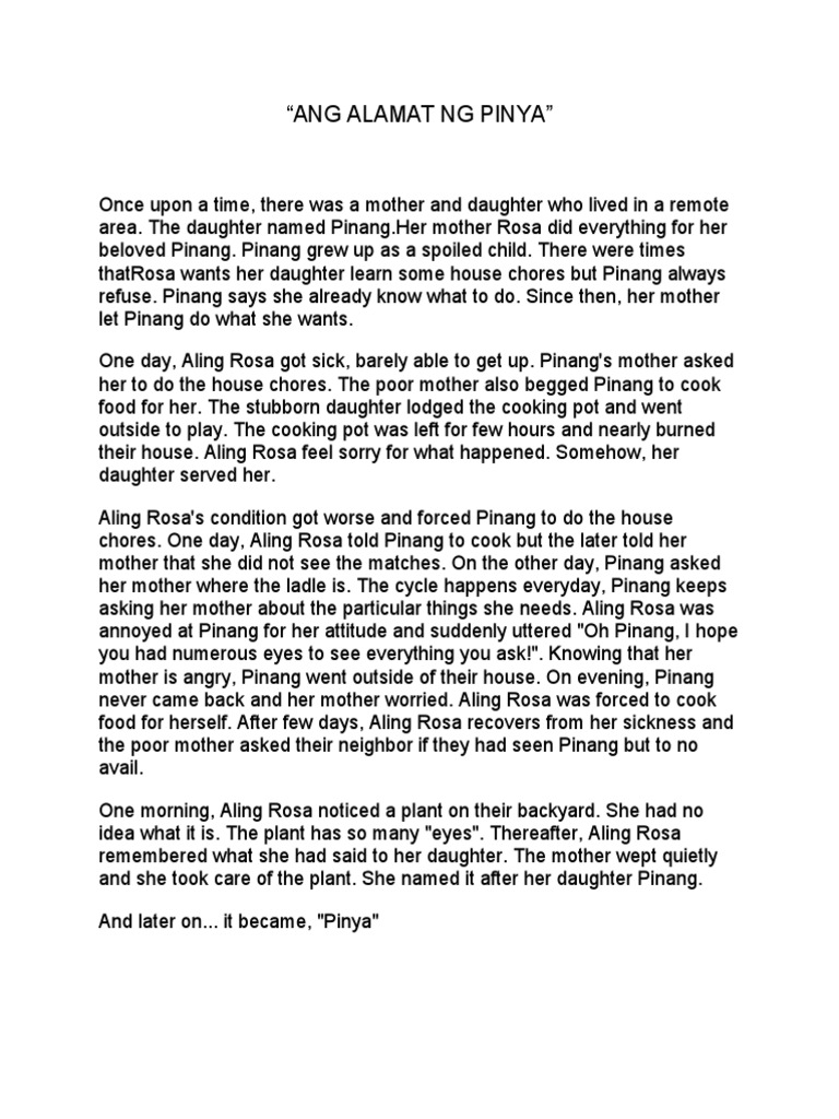 Ang Alamat NG Pinya | PDF