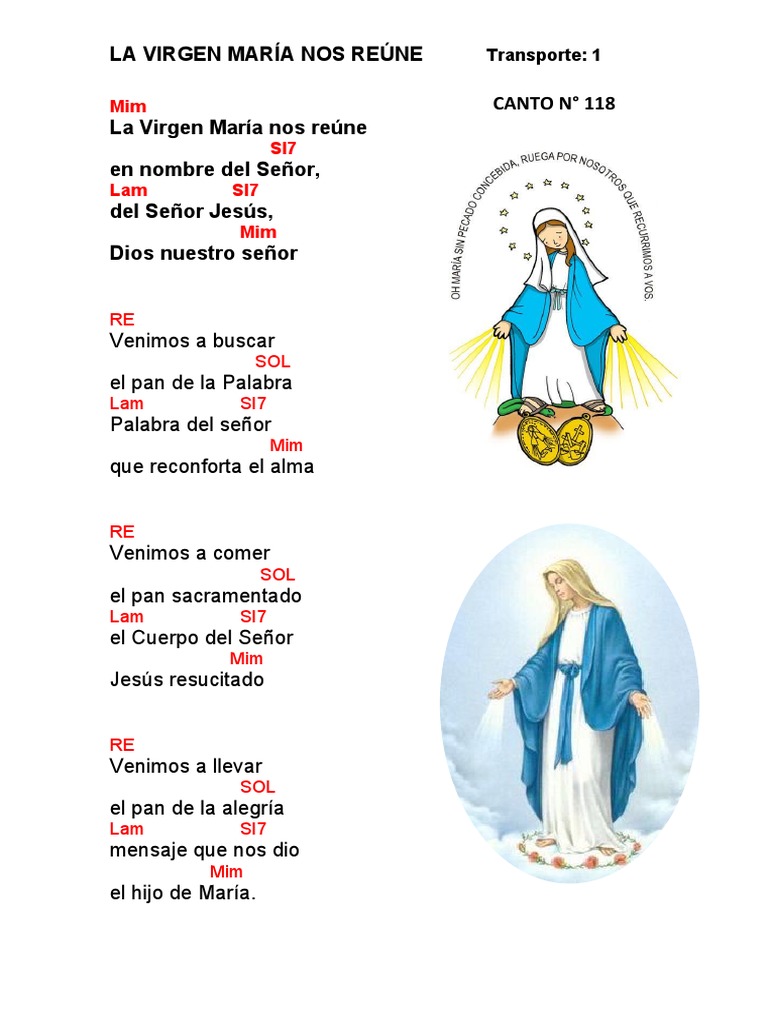 La Virgen María Nos Reúne | PDF