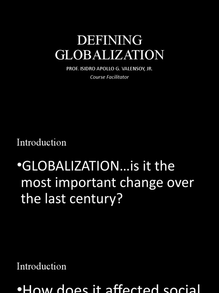 Chapter 1a-Defining Globalization | PDF | Globalization | China
