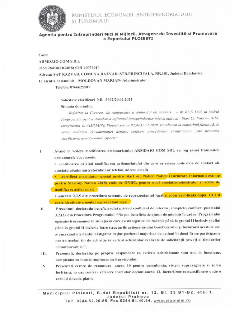 0. Solicitare de clarificari - 3602 | PDF