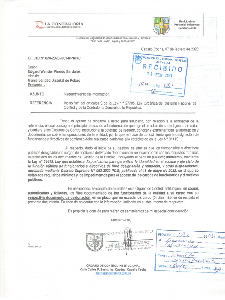 Oficio Contraloria | PDF