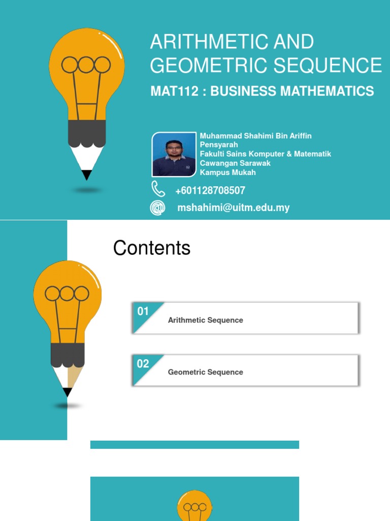 Topic 1 Arithmetic and Geometric Sequence | PDF | Sequence | Summation