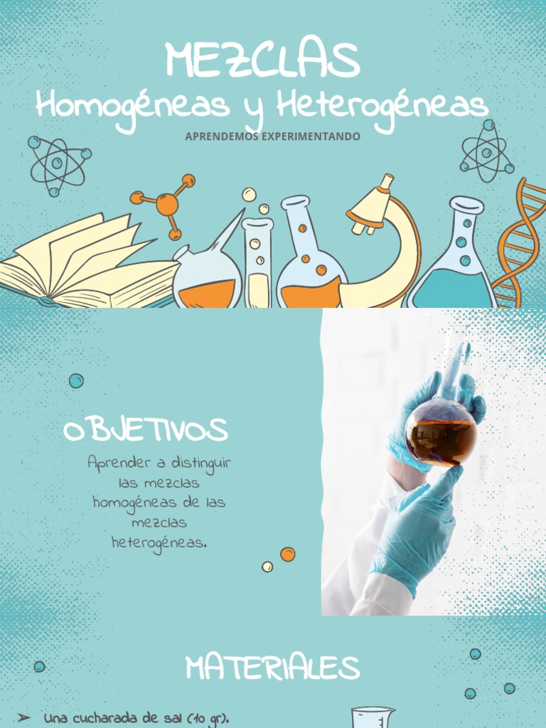 Mezclas Homogeneas y Heterogeneas. | PDF