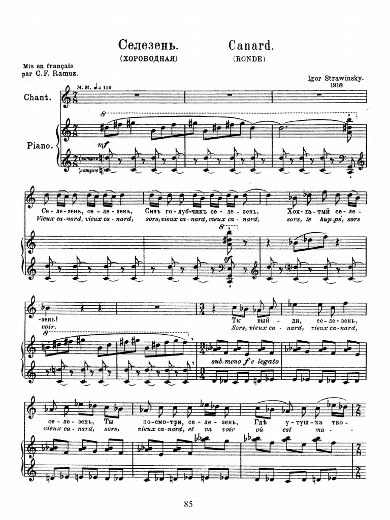 Stravinsky Canard | PDF