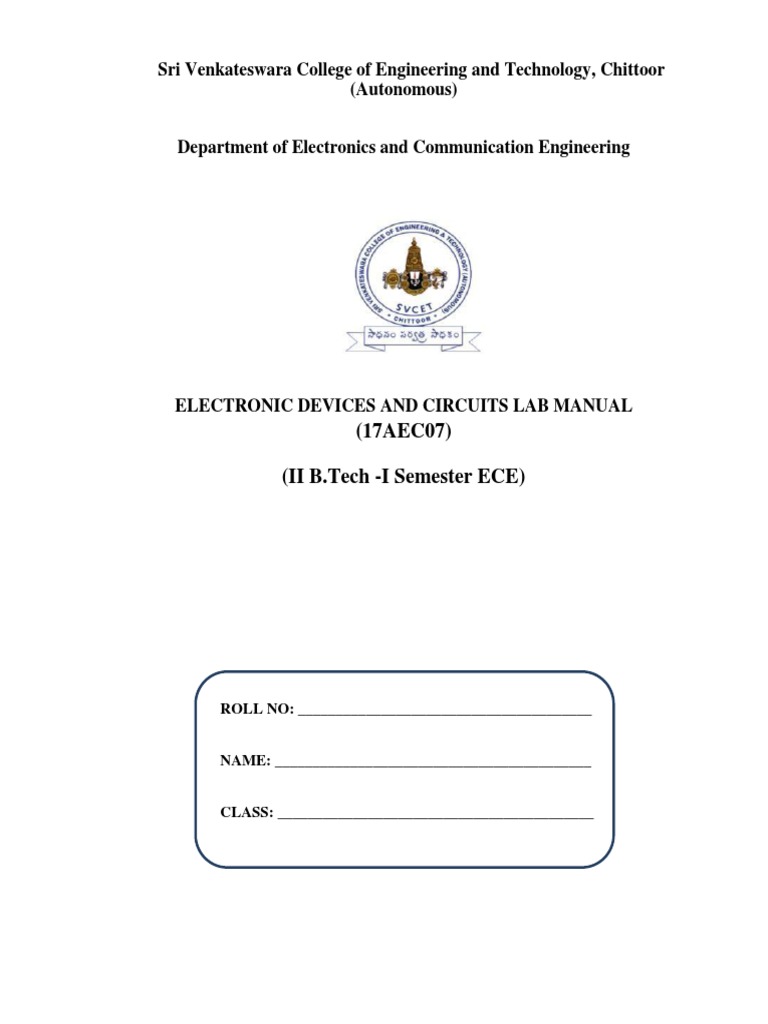 Edc Lab Manuals1 | PDF