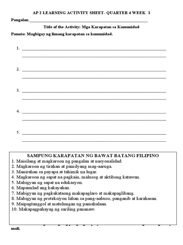 4TH Quarter Las Week 3 | PDF