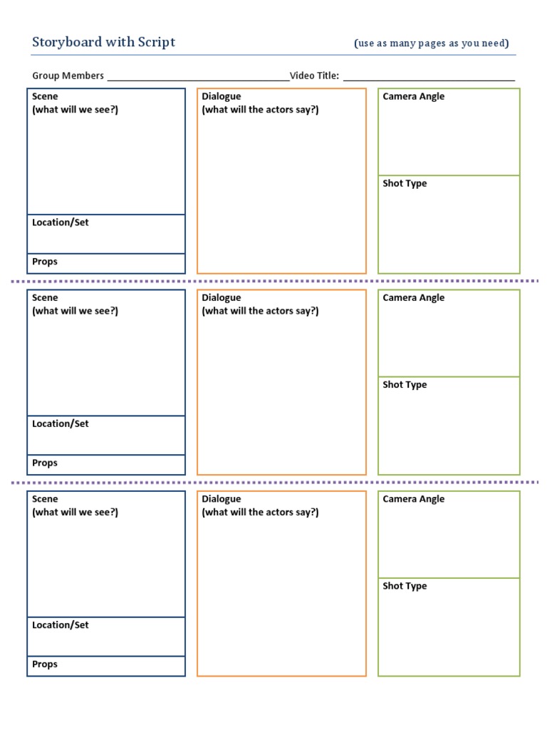 Script Storyboard Example | PDF