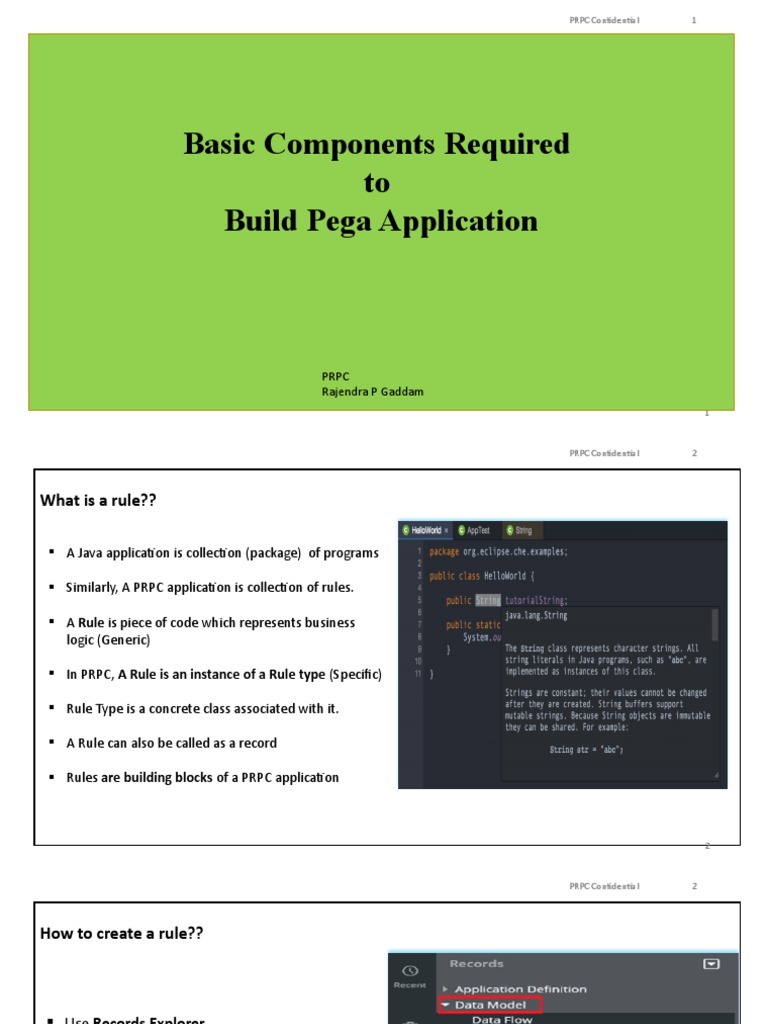 Basic Components Required To Build Pega Application | Download Free PDF | Soap | Class (Computer ...