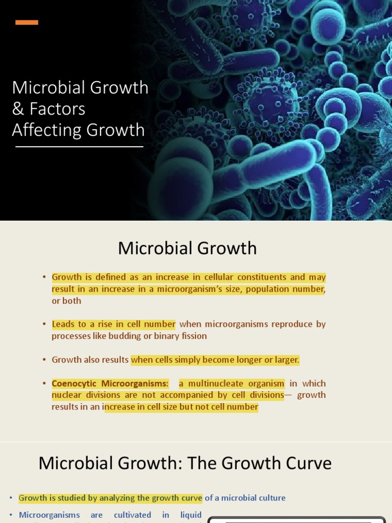 Microbial Growth and Influencing Factors | PDF | Wellness