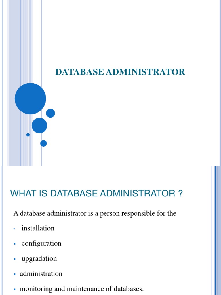 Week 1 Database Administrator | PDF | Databases | Relational Database