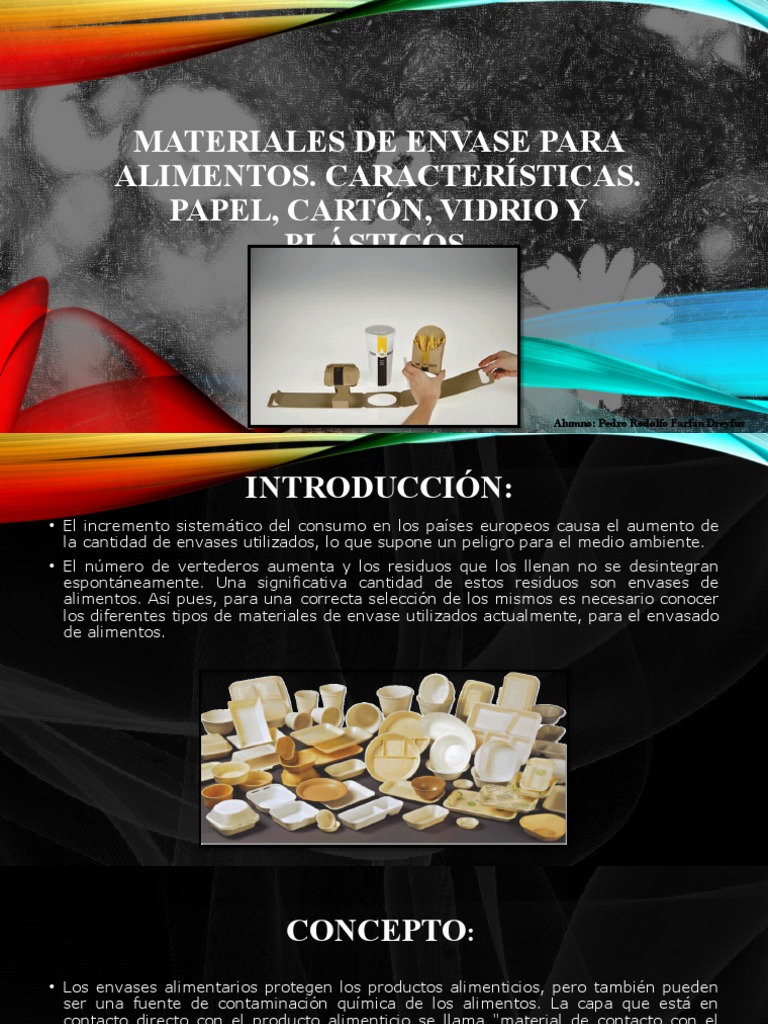 Tipos de Envases para Alimentos | PDF | Alimentos | El plastico
