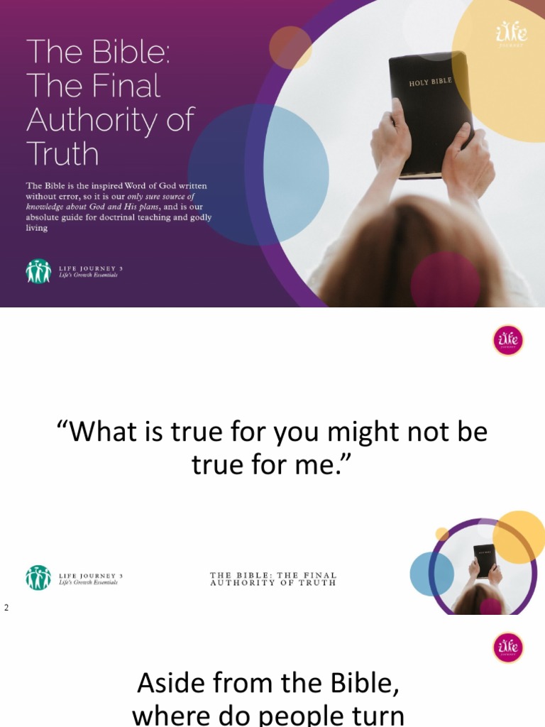 02 The Bible - The Final Authority of Truth | PDF