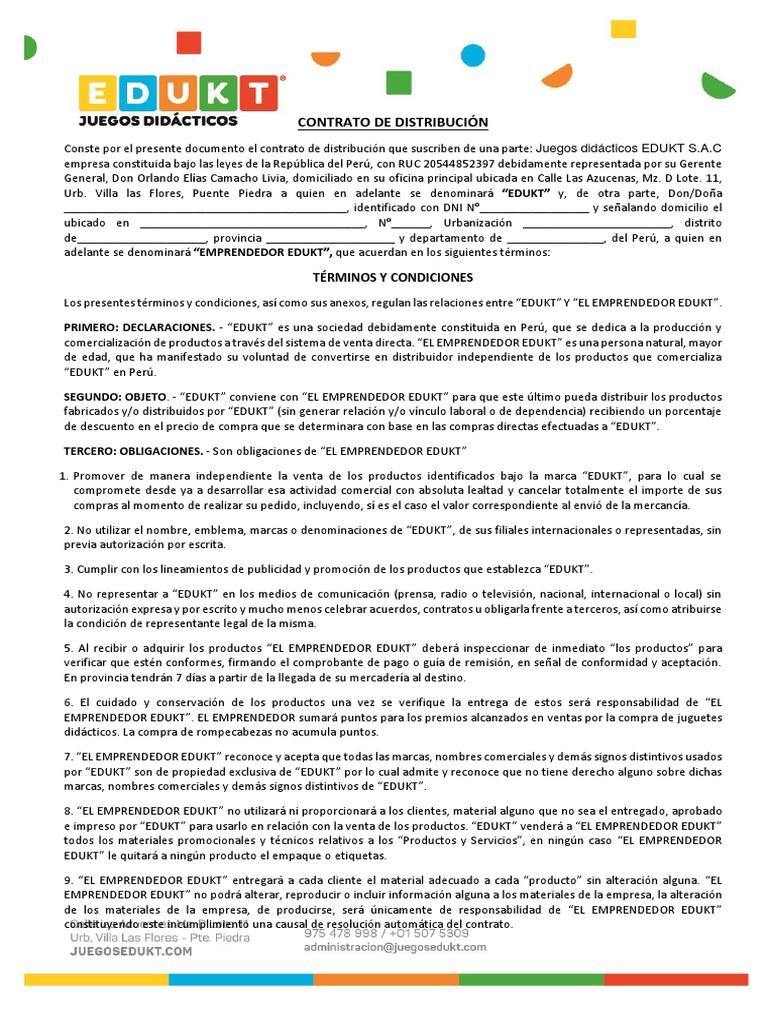 Contrato EDUKT | PDF