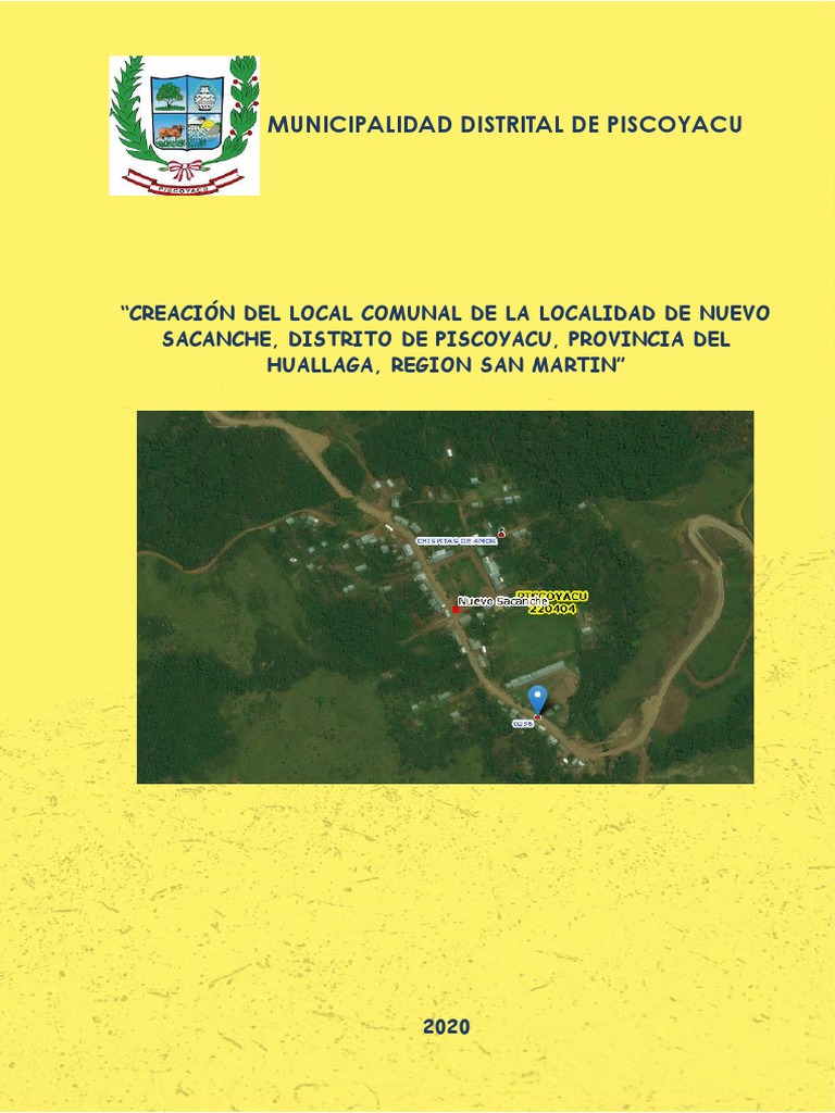 Perfil LOCAL COMUNAL-Nuevo Sacanche-2020 | PDF | Gobierno local ...