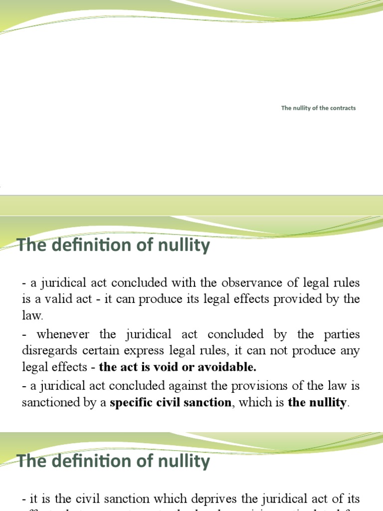 Course 2 - The Nullity | PDF | Law