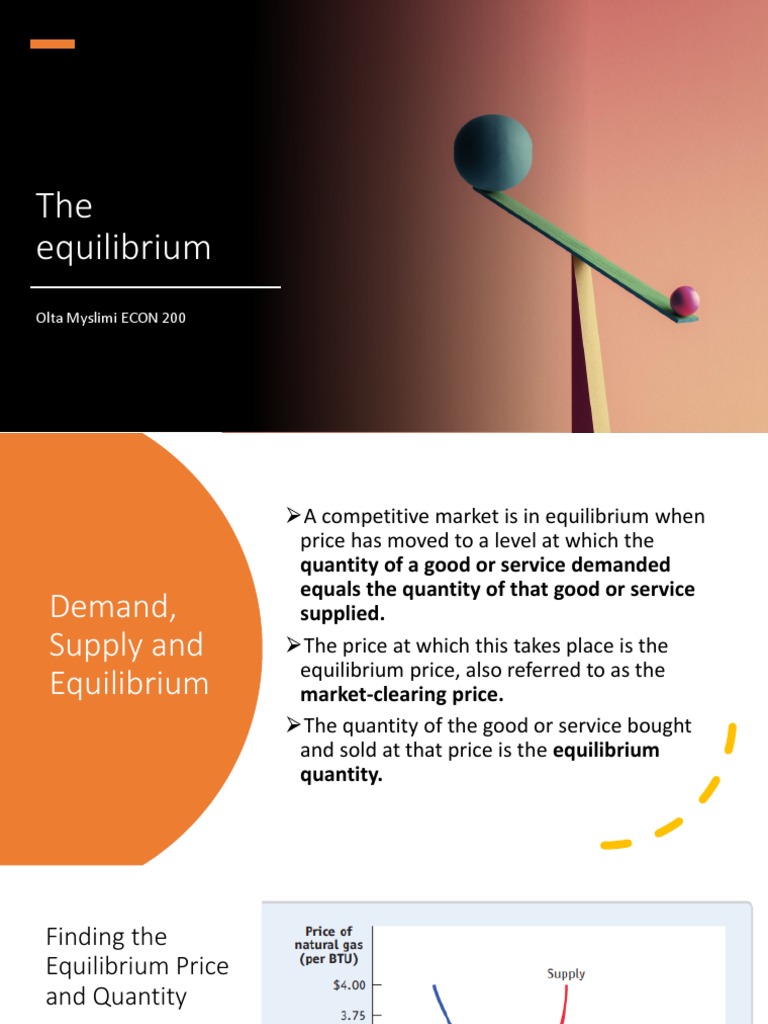 The Equilibrium | PDF | Economic Equilibrium | Supply And Demand