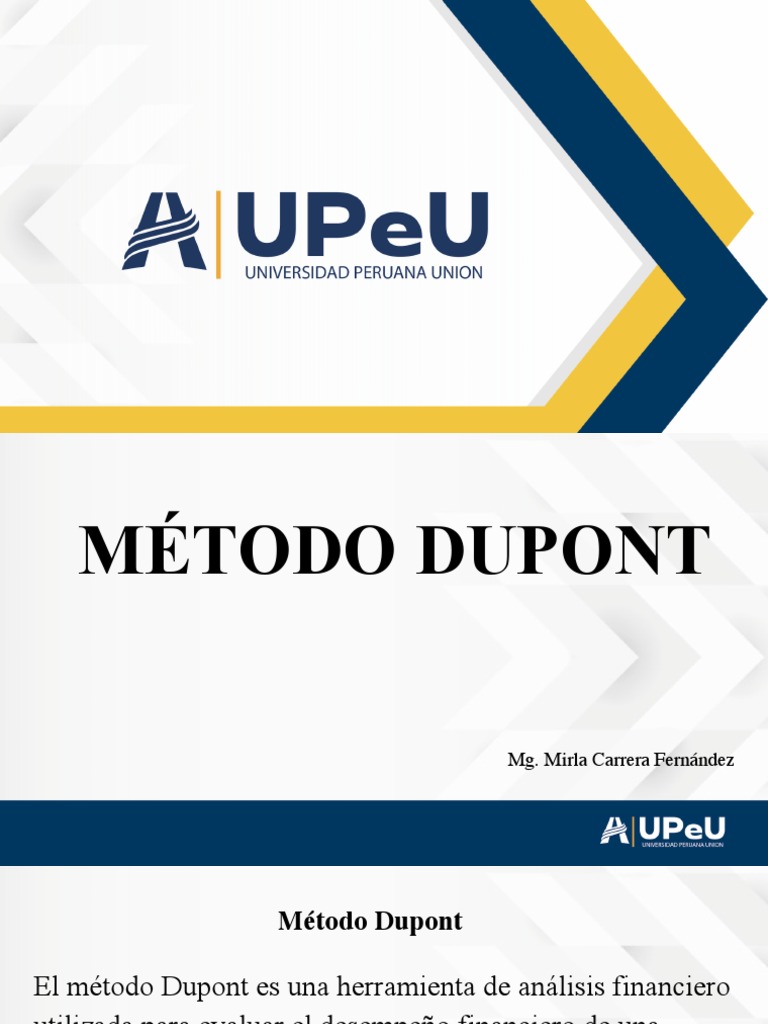 Sesión 12, Método Dupont | PDF | Rentabilidad sobre recursos propios | Negocios económicos