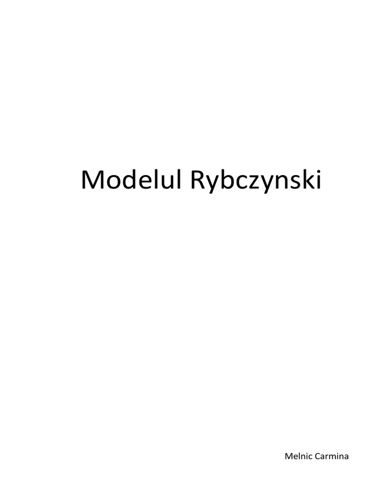 Modelul Rybczynski | PDF