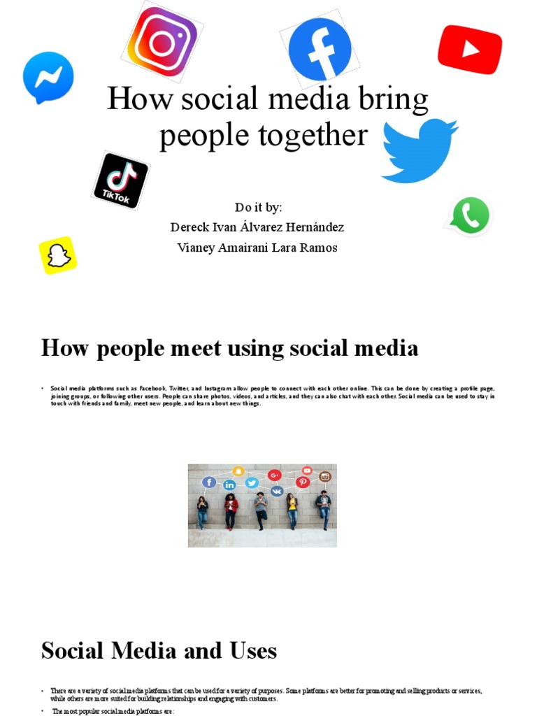 How Social Media Bring People | PDF | Popular Culture & Media Studies ...