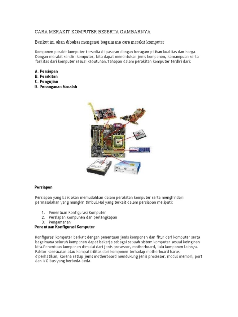 Panduan Merakit Komputer Lengkap | PDF