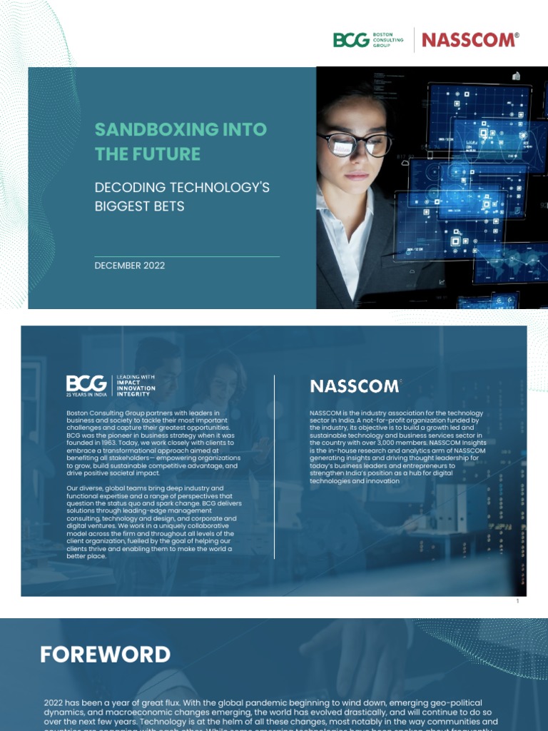 Nasscom BCG Sandboxing Into The Future Vupload | PDF | Artificial ...