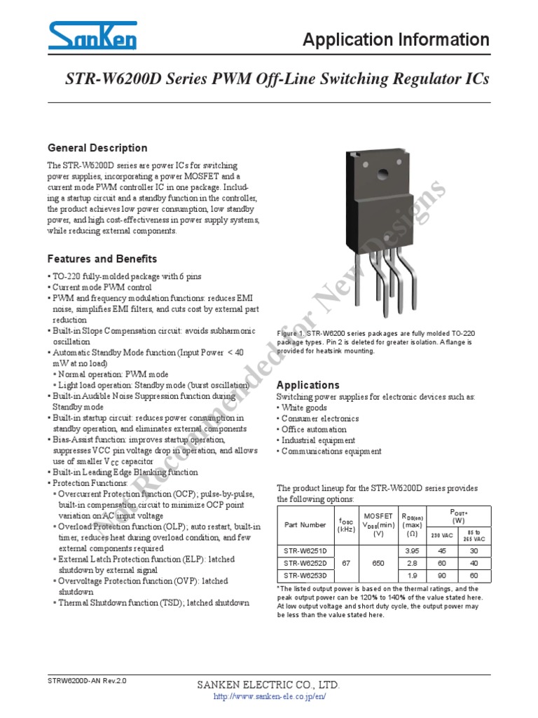 Str-W625xseries An en | PDF | Power Supply | Capacitor