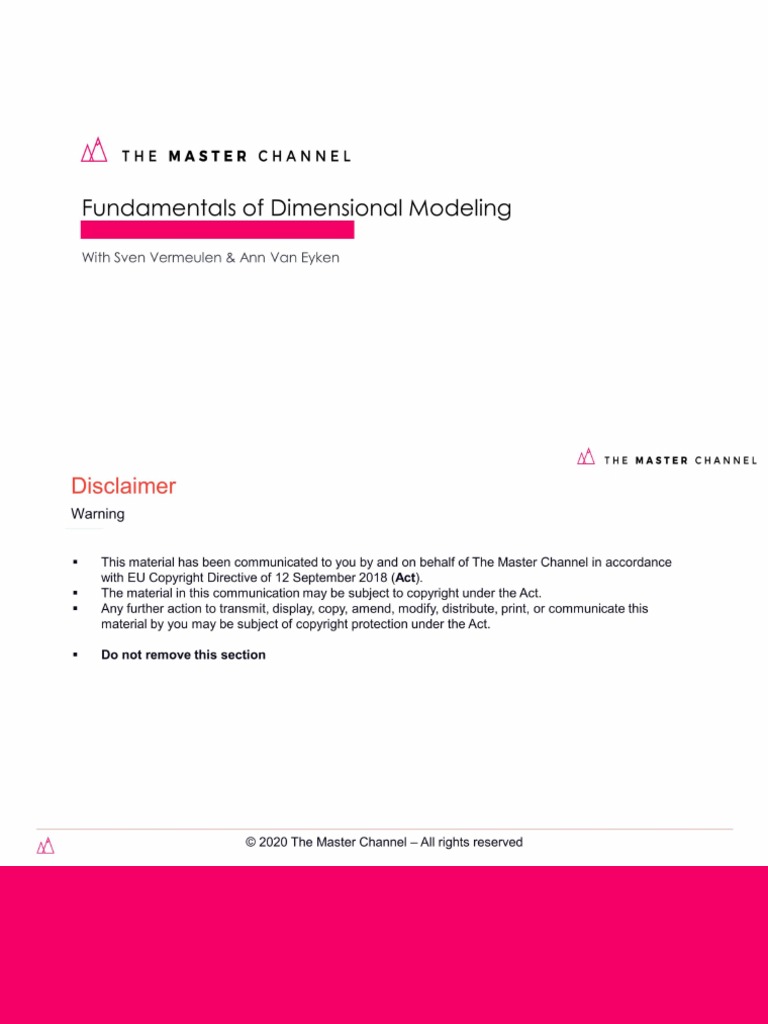 TMC - Fundamentals of Dimensional Modeling | PDF