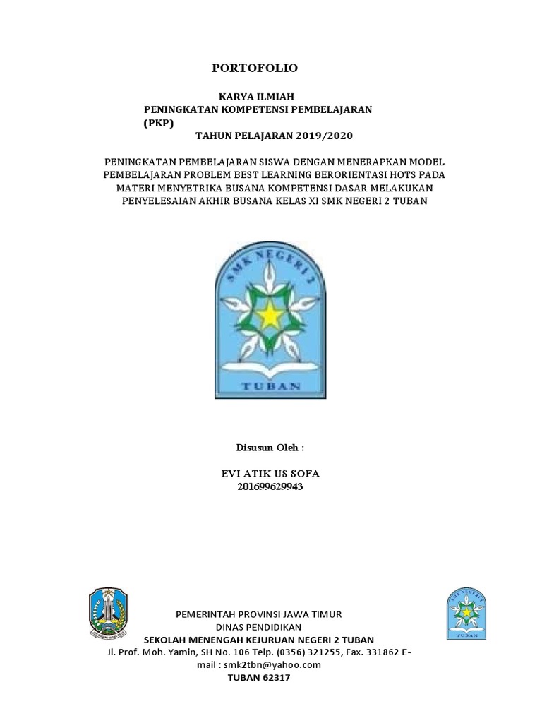 Portfolio Karya Ilmiah Soal Hots Penyelesaian Akhir Busana | PDF