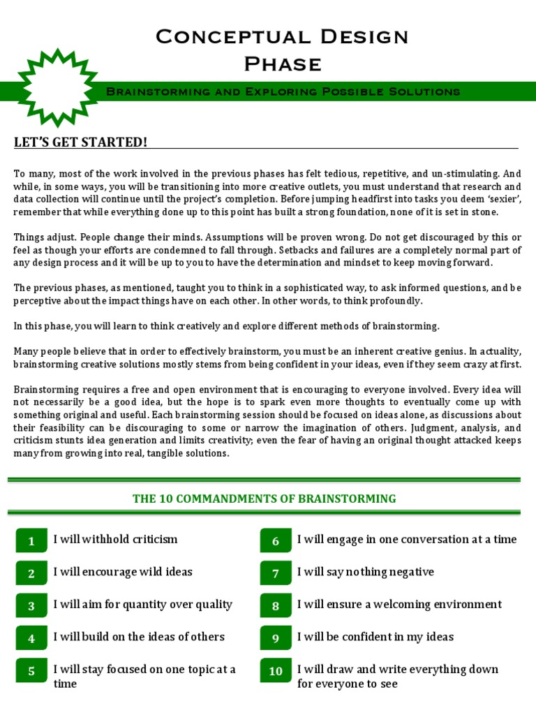 3 ConceptualDesignPhase | PDF | Brainstorming | Prototype