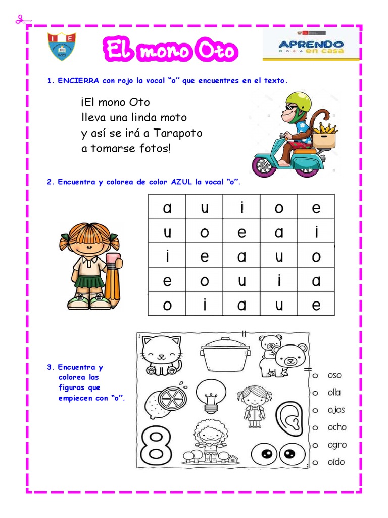 práctica - VOCAL O | PDF