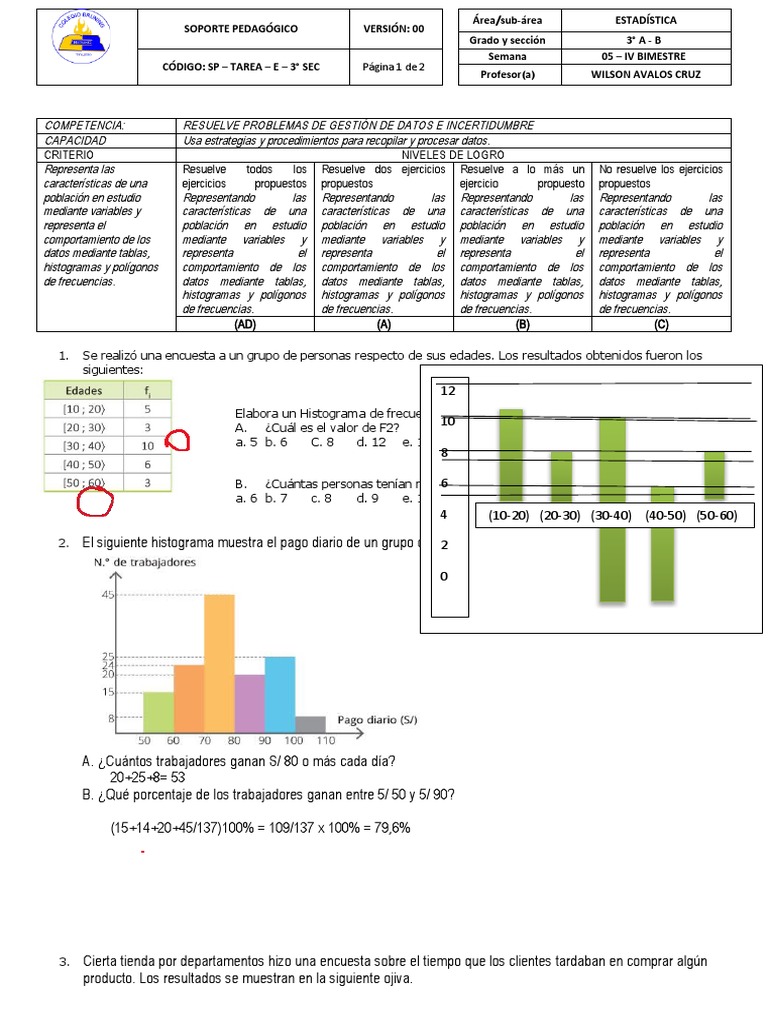 Tarea 1 Trigonometria | PDF | Histograma