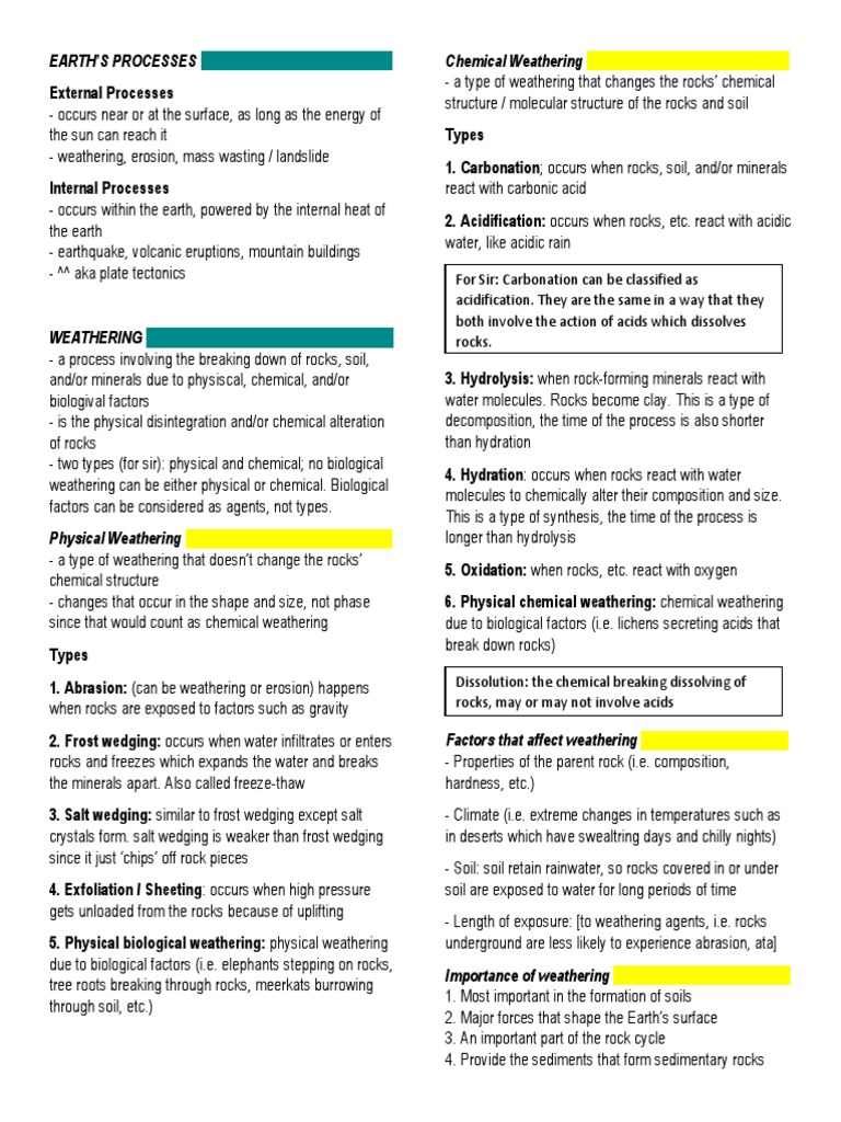 Geology Basics for Students | PDF | Weathering | Magma