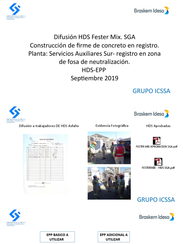 Evidencia Difusion HDS Fester Mix. | PDF