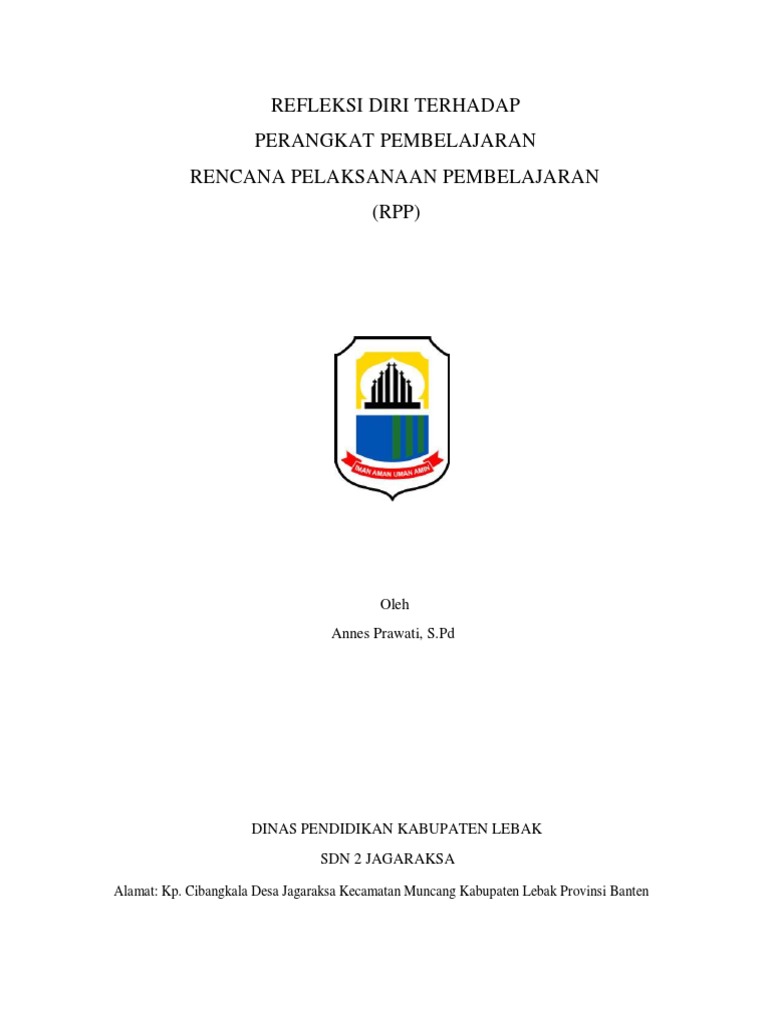 Refleksi Diri Terhadap RPP Annes Prawati | PDF
